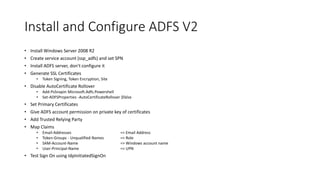 SharePoint, ADFS and Claims Auth | PPTX | Operating Systems | Computer Software and Applications