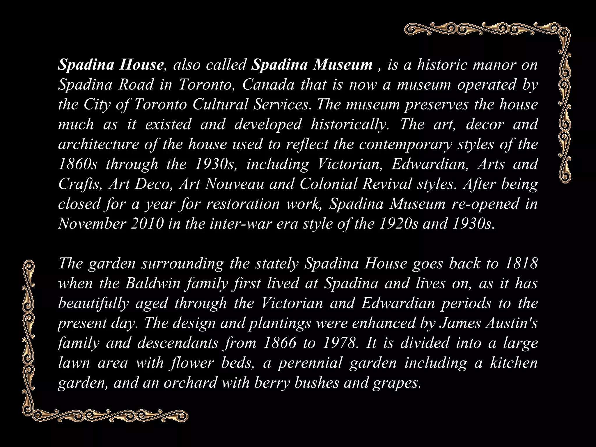 Spadina House | PPS
