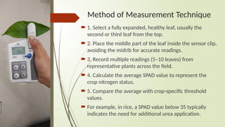 SPAD Meter: A Precision Tool for Crop Nutrient Management.pptx
