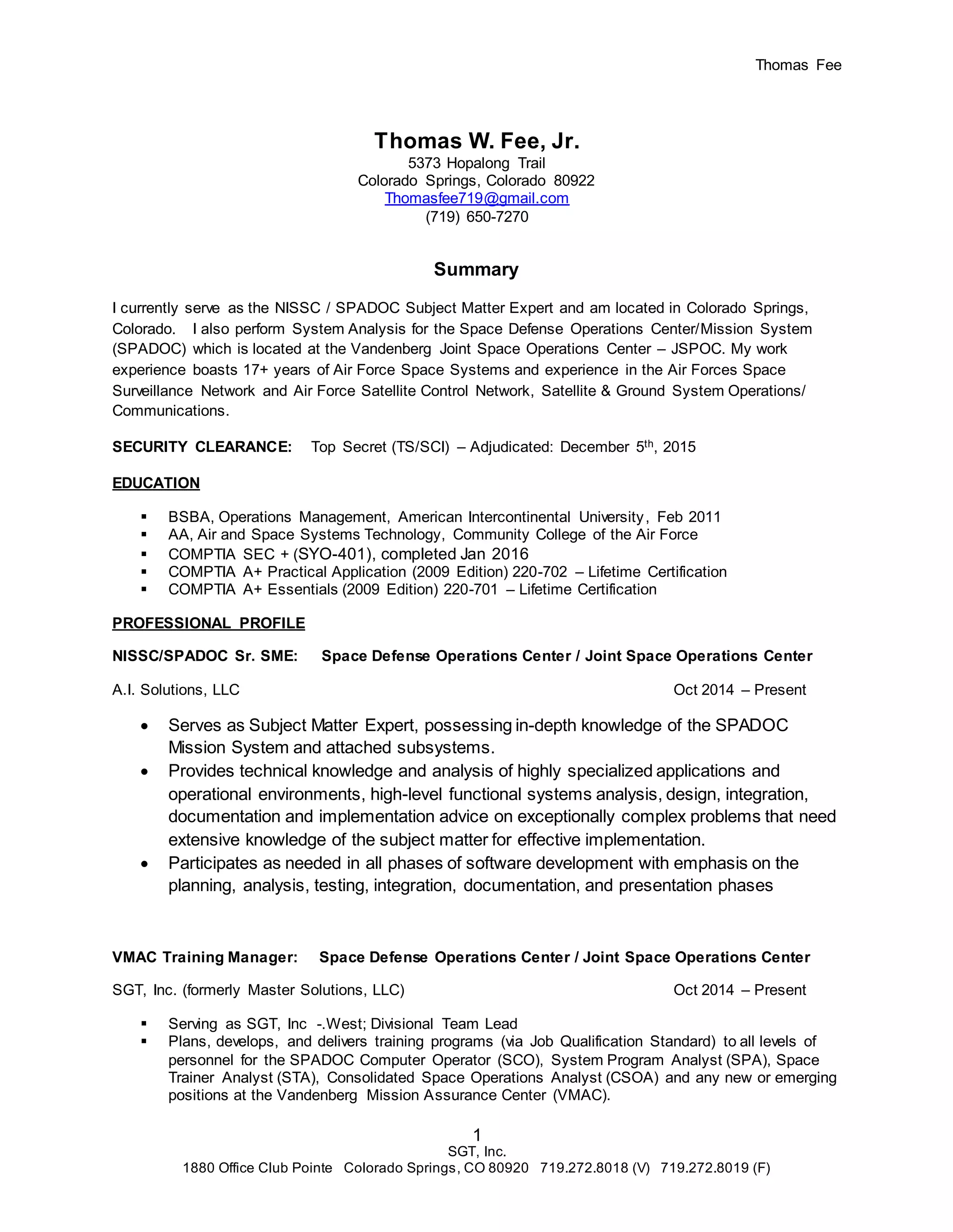 Spadoc sme resume 2016 | DOCX