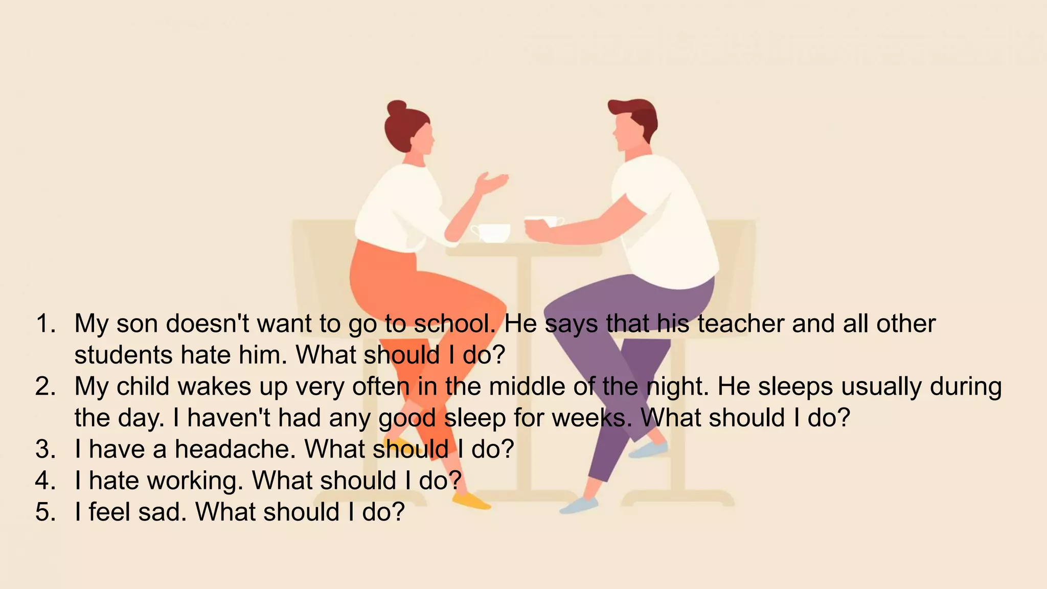 Topic: Advice Part 2 -Speaking Questions for Warm-ups | PPT