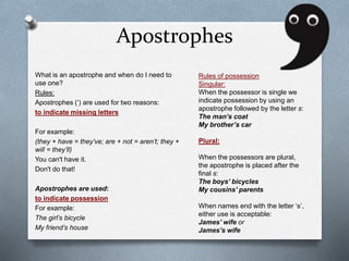 SPaG Crime Scene Investigators | PPTX