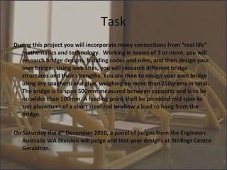 Spaghetti bridge competition 2010 | PPT
