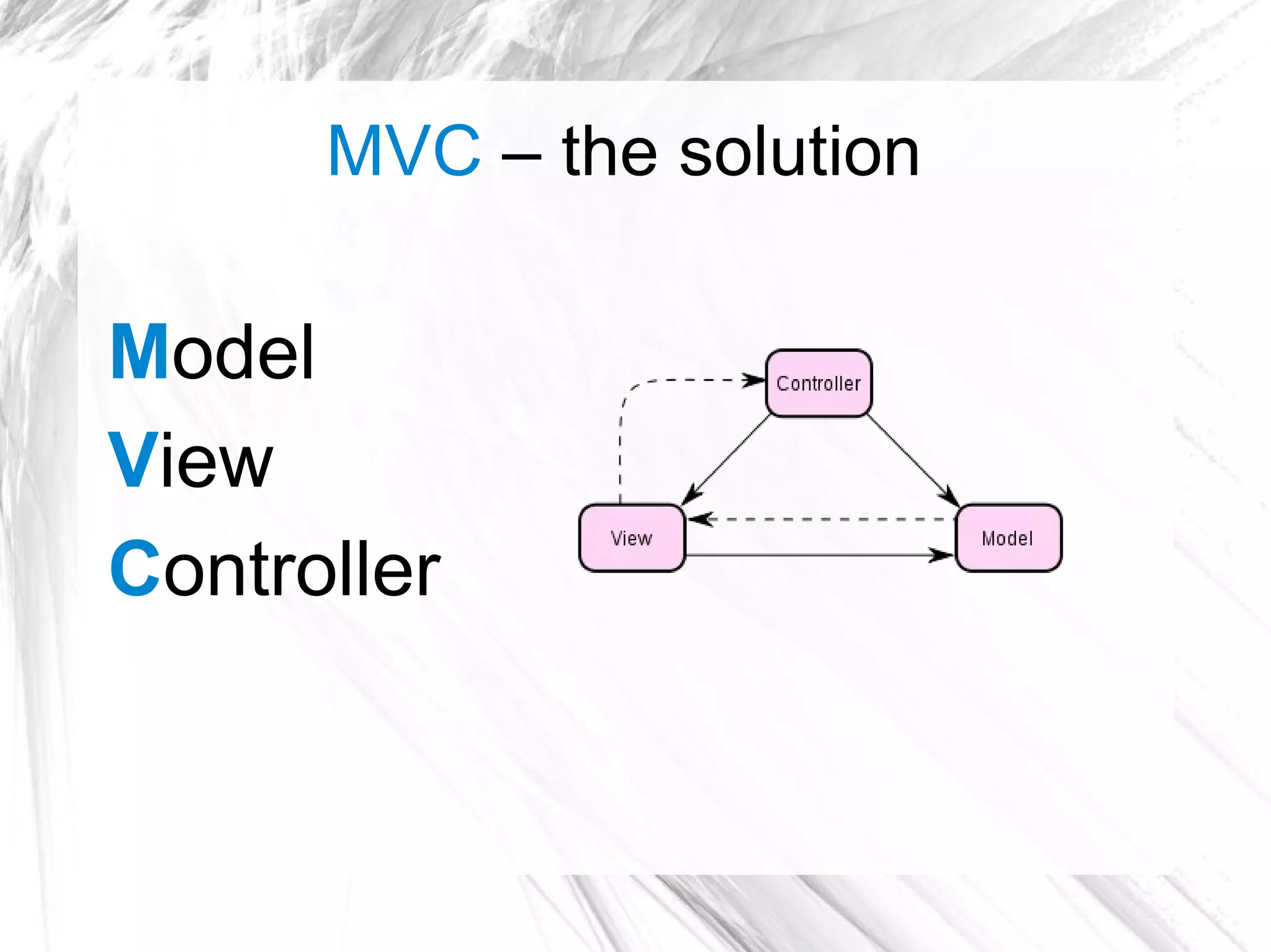 Spaghetti Code vs MVC | ODP