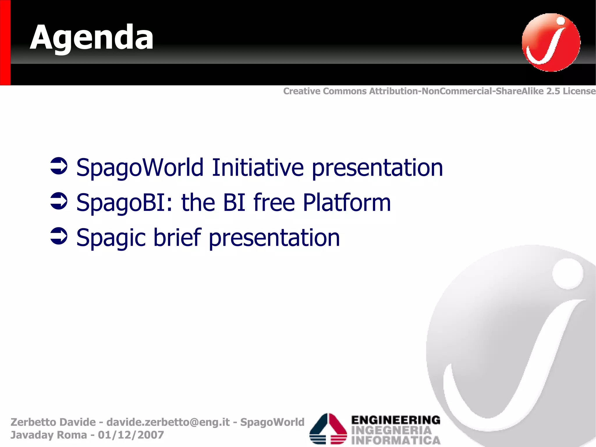 SpagoBI - the Business Intelligence Free Platform | PPT