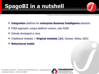 SpagoBI - the Business Intelligence Free Platform | ODP
