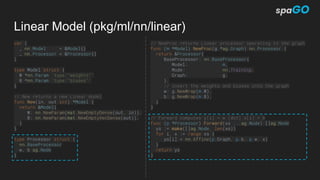 spaGO: A self-contained ML & NLP library in GO | PPT