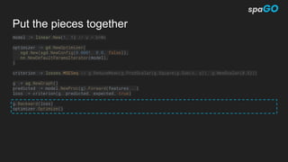 spaGO: A self-contained ML & NLP library in GO | PPT