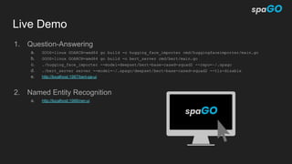 spaGO: A self-contained ML & NLP library in GO | PPT