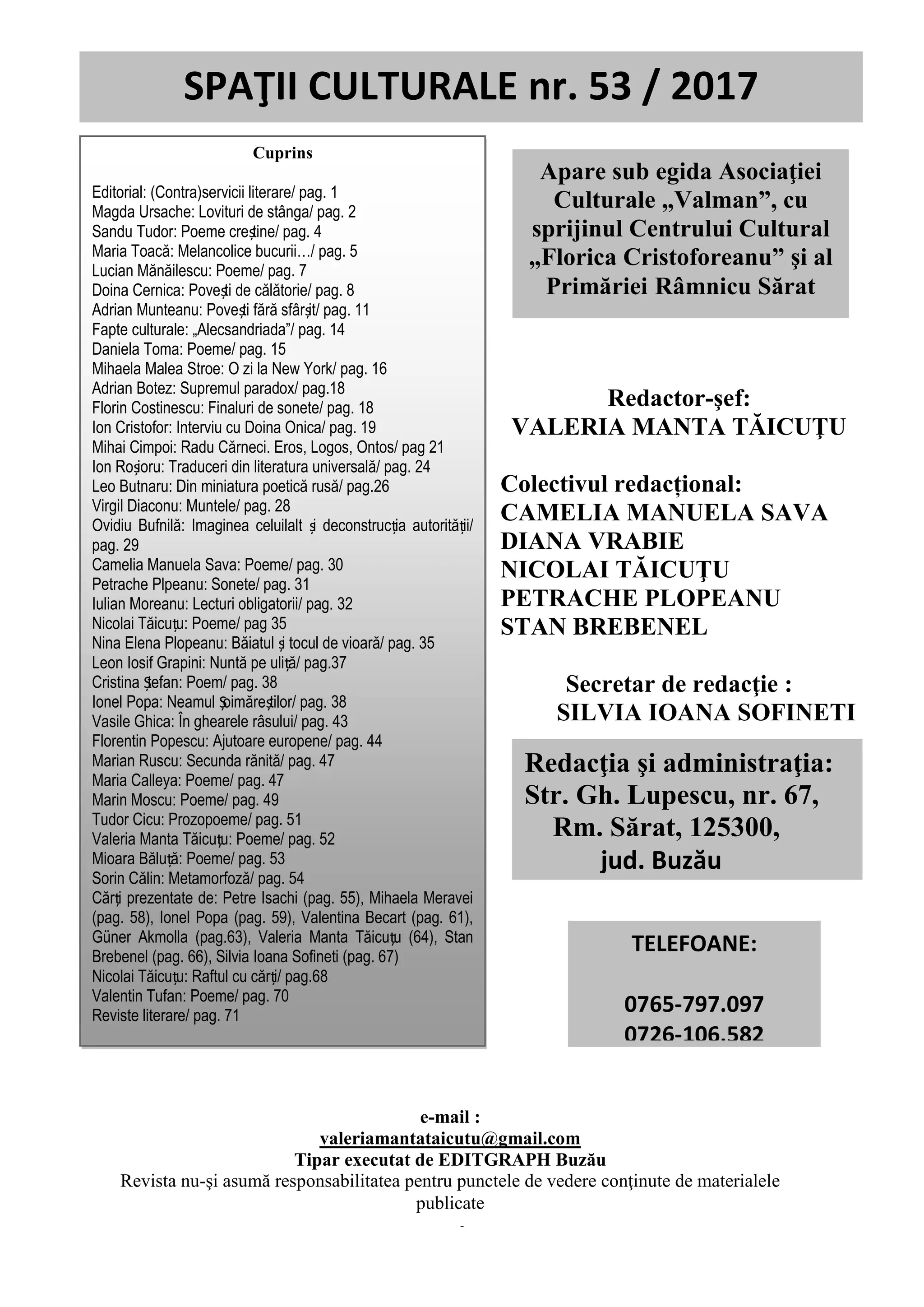 Spații culturale nr 53/2017 | PDF