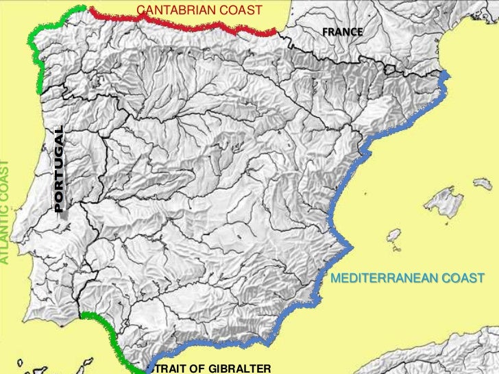 Spain rivers lakes and seas