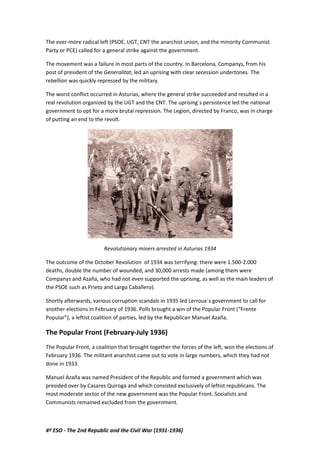 Spain second republic and scw | PDF