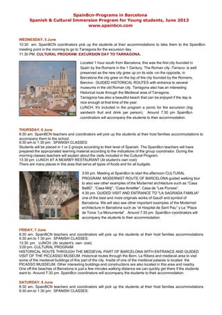 Student Group Tour Program | PDF