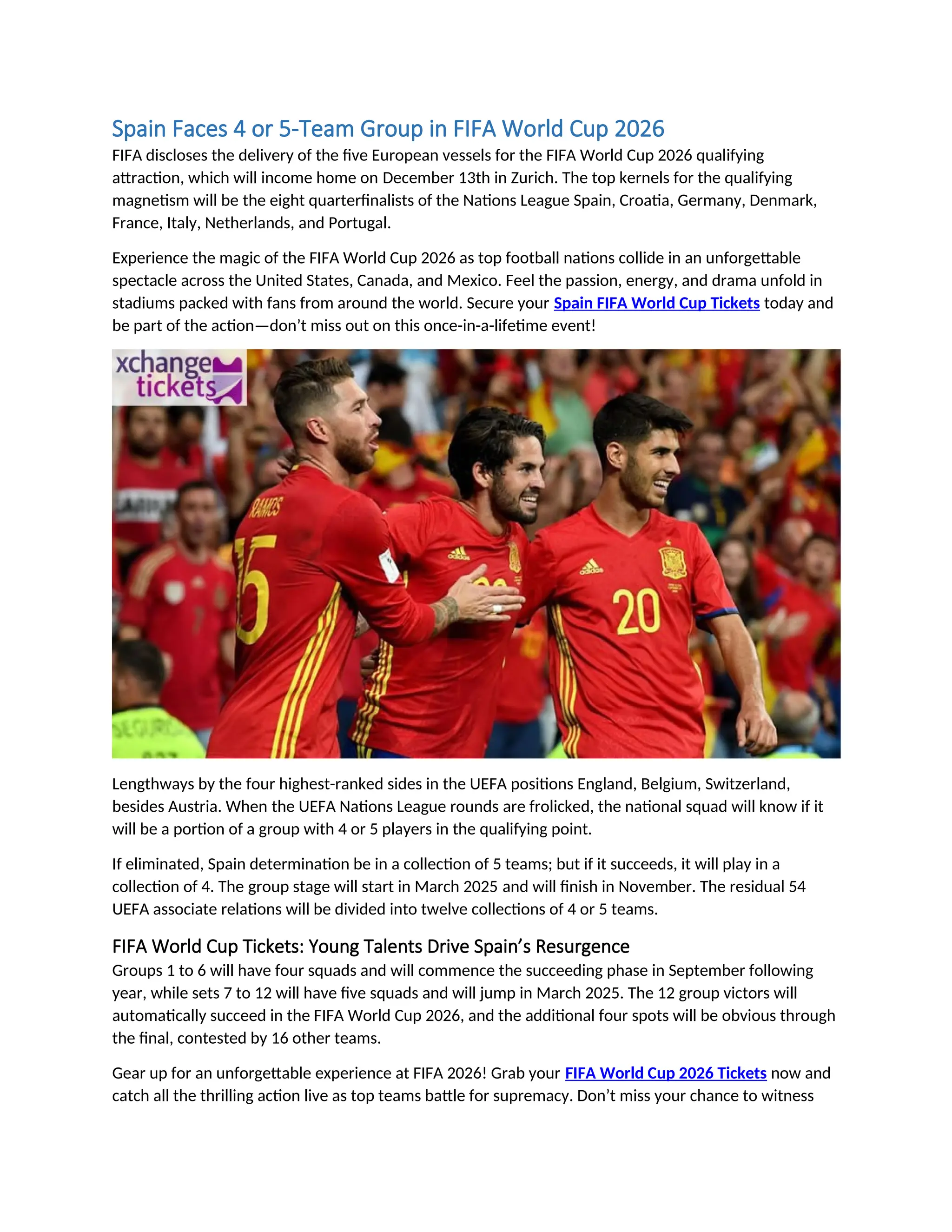 Spain Faces 4 or 5-Team Group in FIFA World Cup 2026.docx