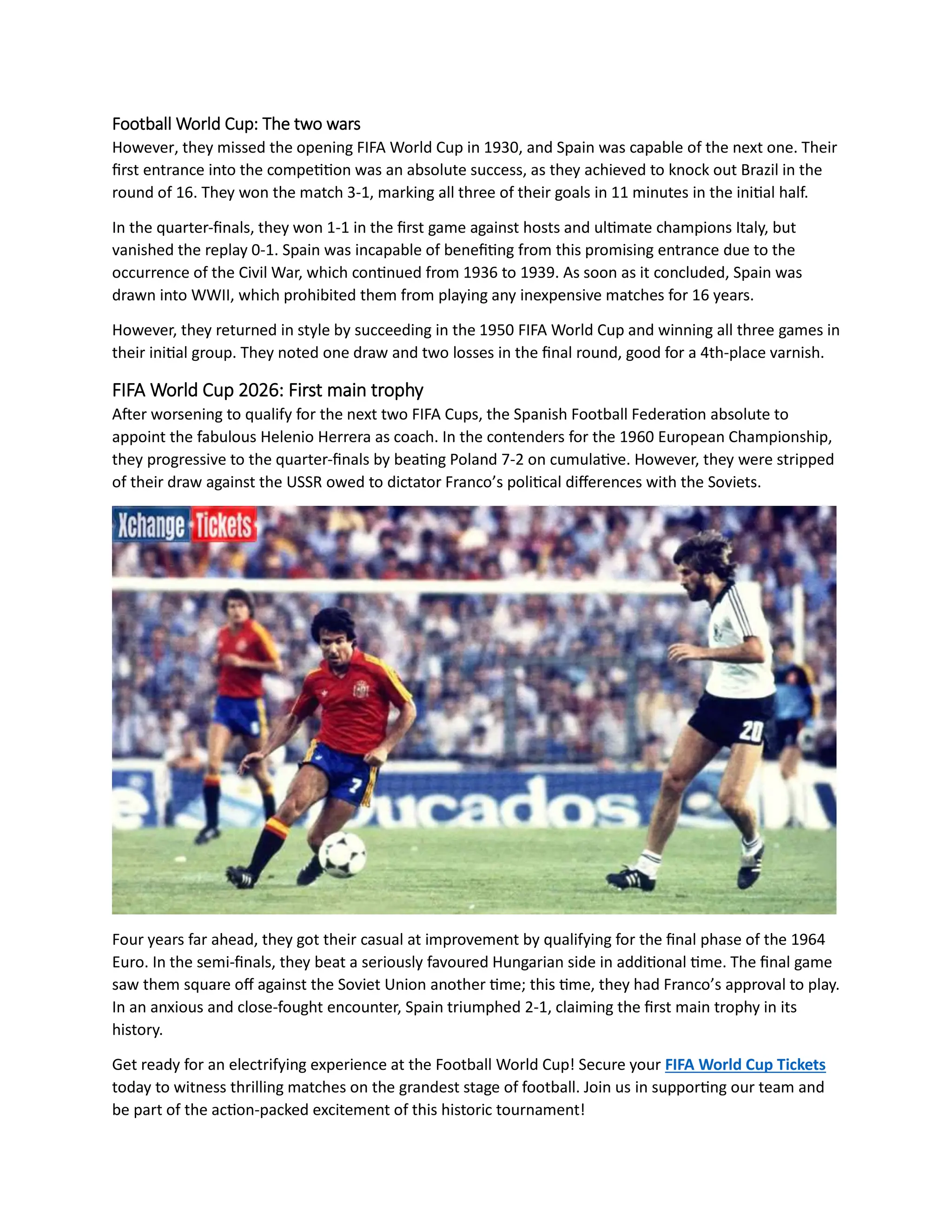 Spain FIFA World Cup A Comprehensive History of Spanish Football.docx ...