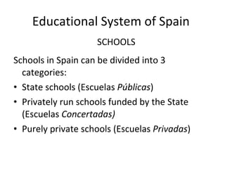 Spainish educational system | PPT