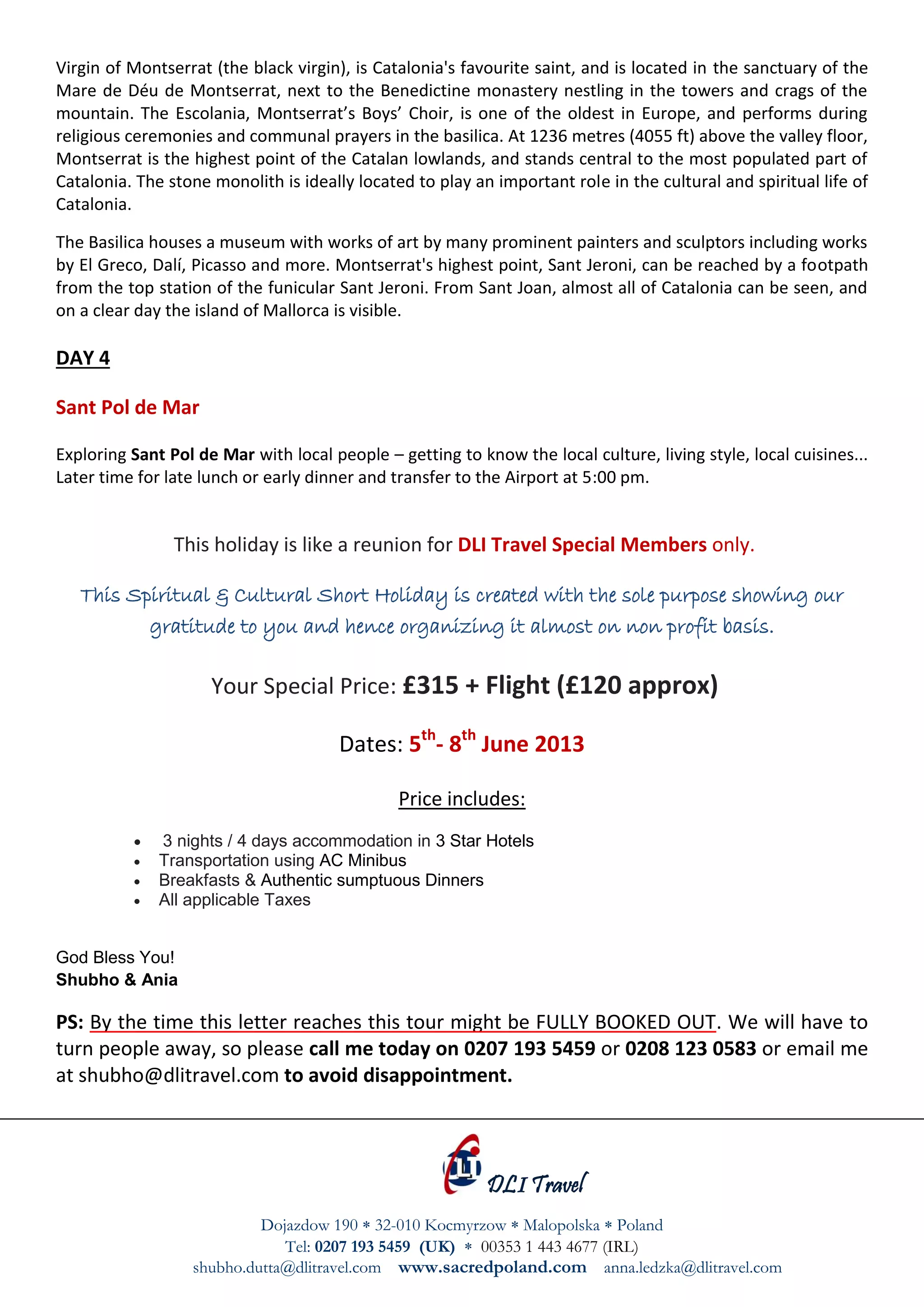 Spain Itinerary | PDF