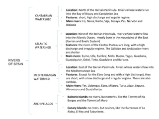 Spain's relief, rivers and protected environments | PPT