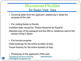 Spain visit visa sanctum consulting | PPT