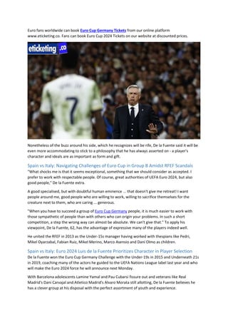 Spain vs Italy Spain manager hopes to tune out noise of RFEF crisis ...