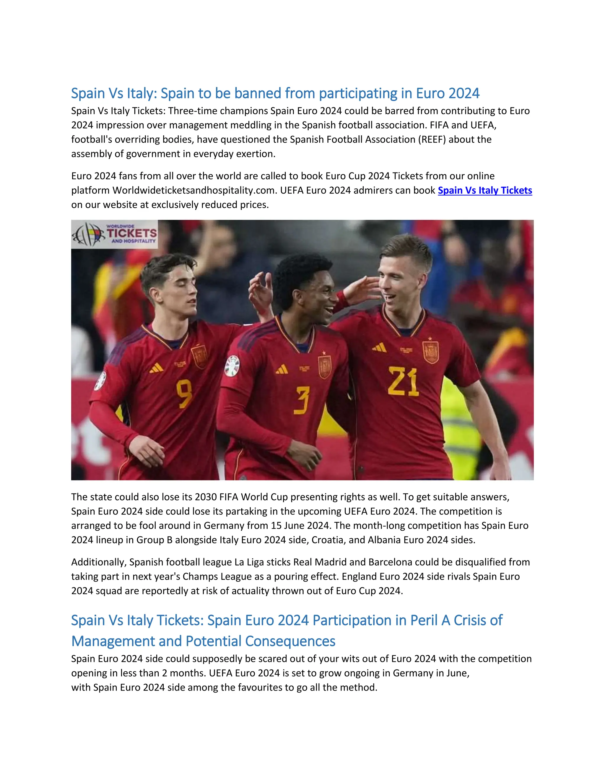 Spain Vs Italy Spain to be banned from participating in Euro 2024.docx