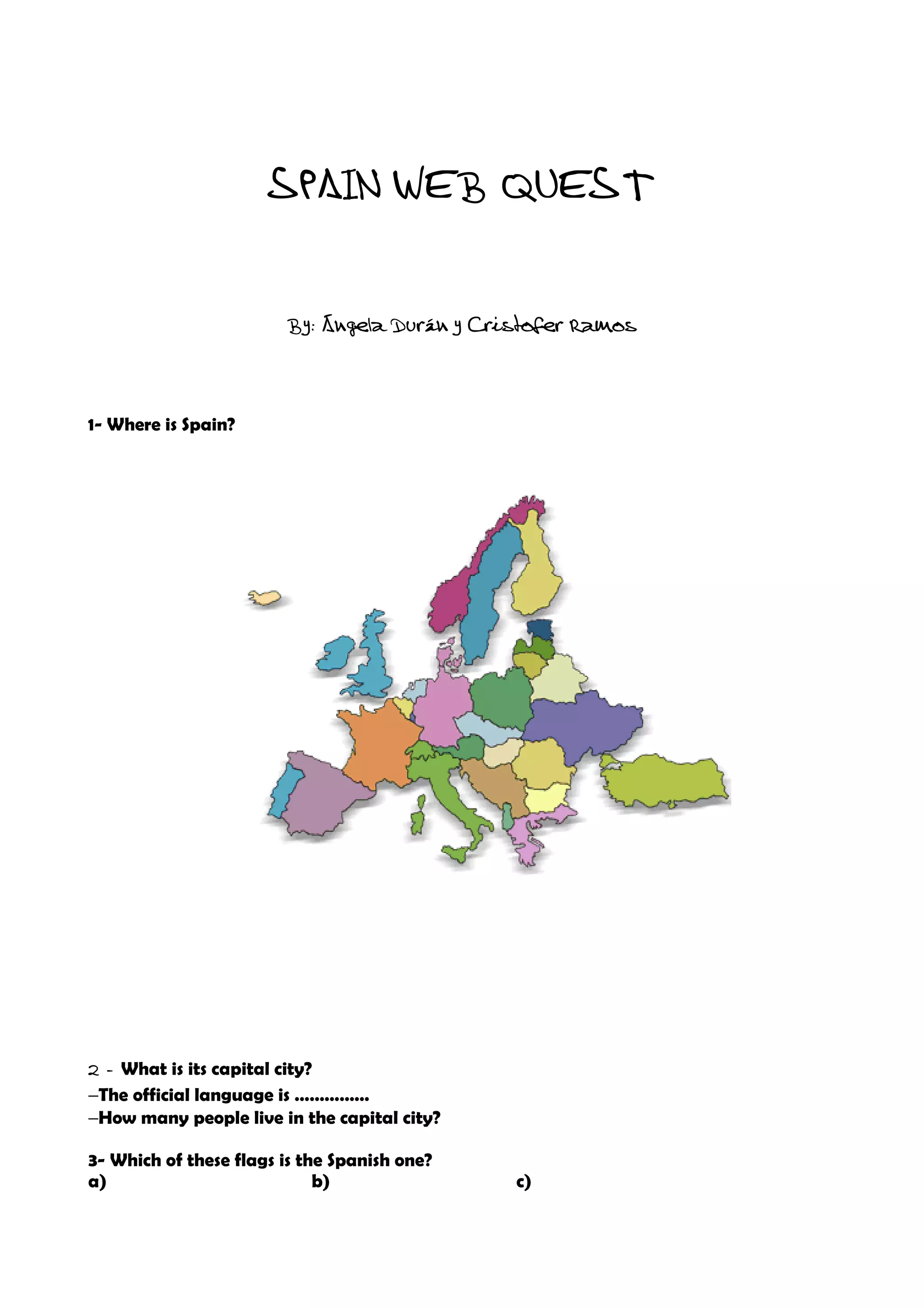Spain web quest | PDF