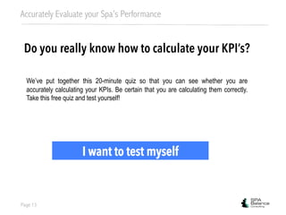 The Essential Spa KPI Kit | PDF