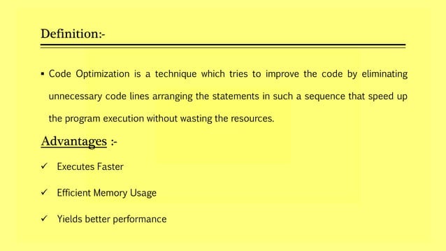Compiler in System Programming/Code Optimization techniques in System Programming(Peephole ...