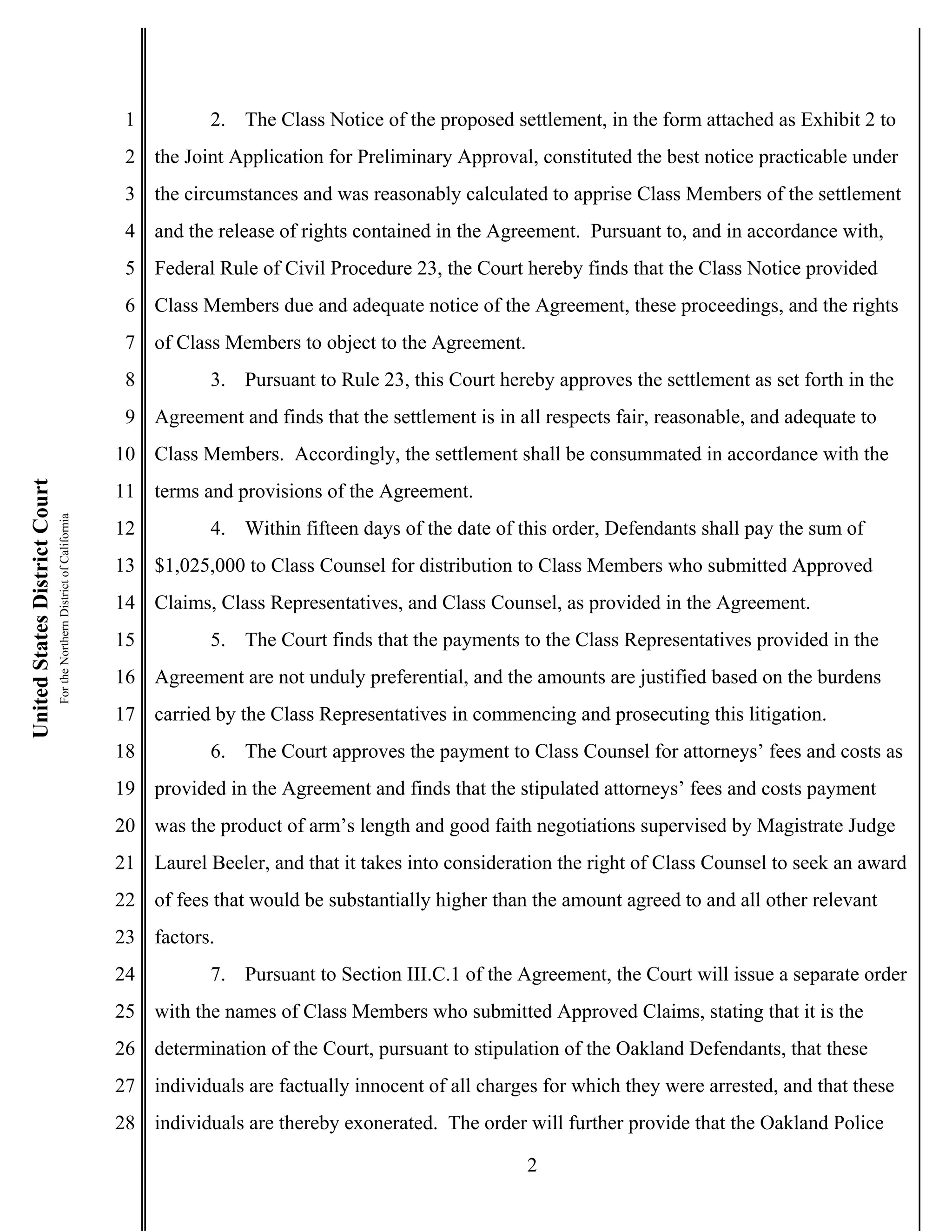 Spalding settlement | PDF