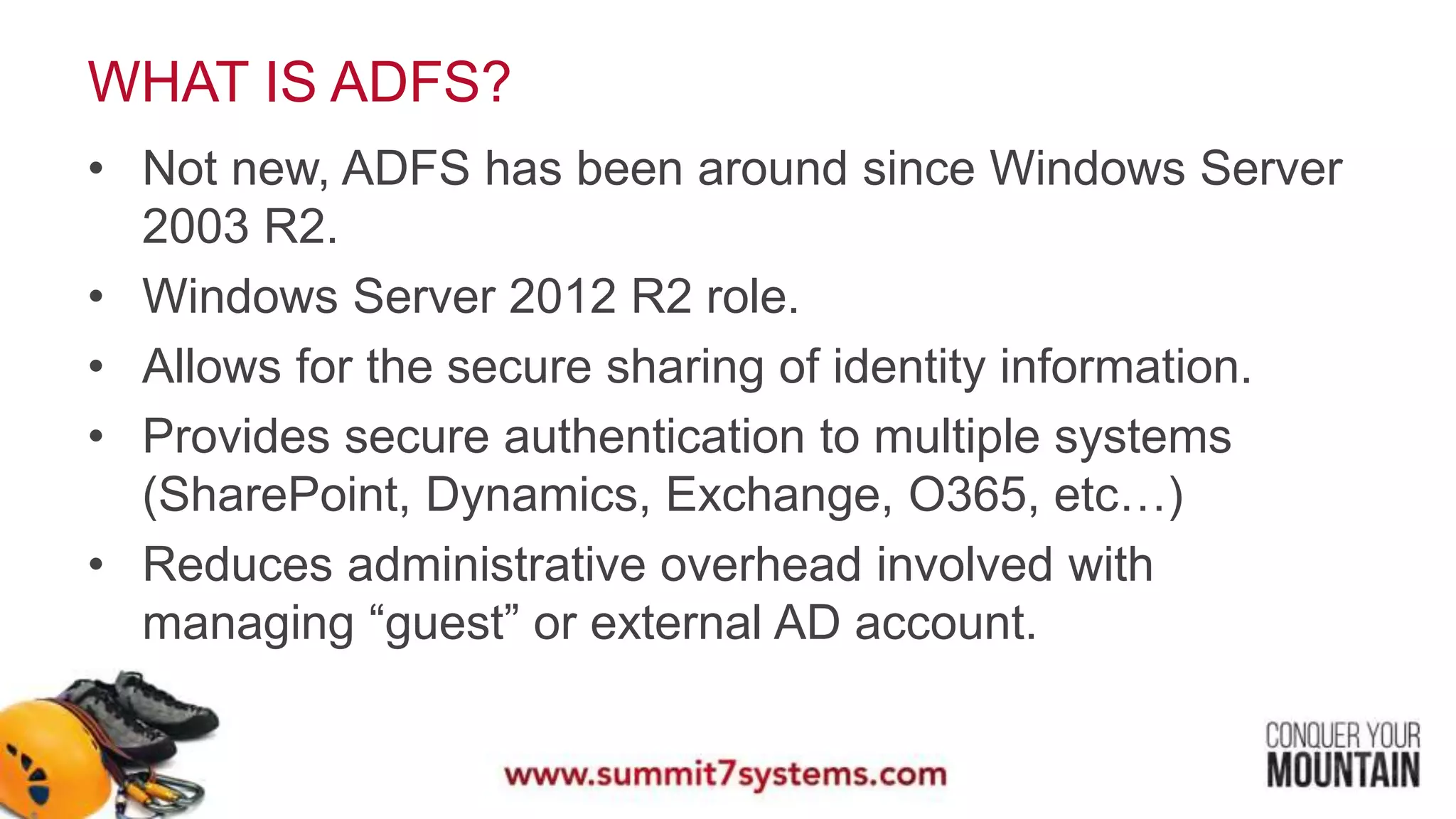 The Who, What, Why and How of Active Directory Federation Services (AD ...