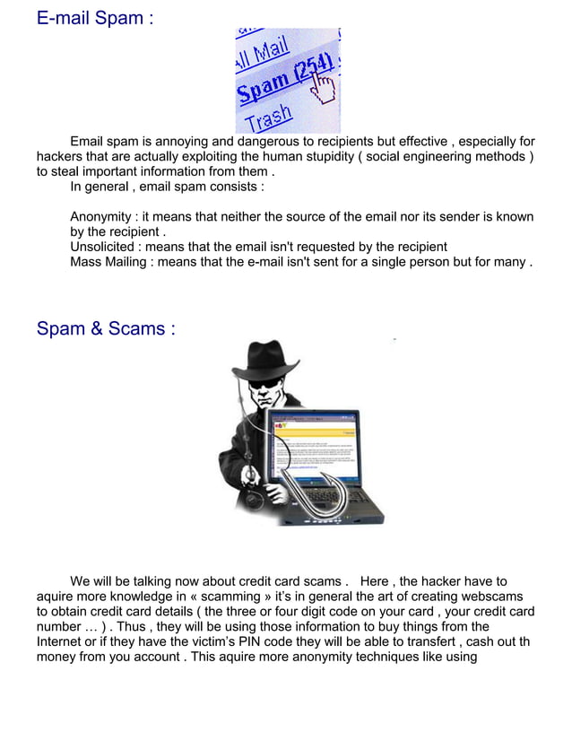 Spam and hackers | PDF | Internet for Beginners | Internet