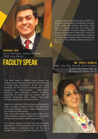 SPA MBEM Placement Brochure 2017 | PDF | Professional School ...