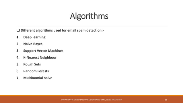 Spam email detection using machine learning PPT.pptx