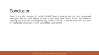 Spam email detection using machine learning PPT.pptx