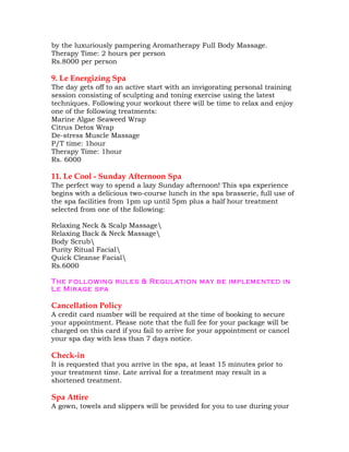 Spa Menu | PDF