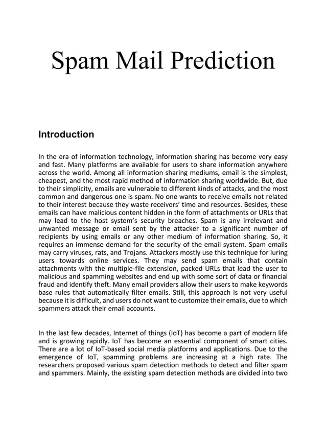 Spam Mail Prediction Report.docx