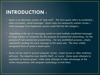 Spamming for ecommerce student of college | PPT