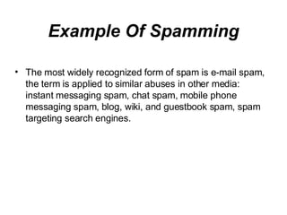 Spamming Ict | PPT