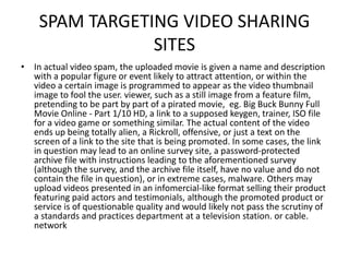 Spamming as cyber crime | PPTX