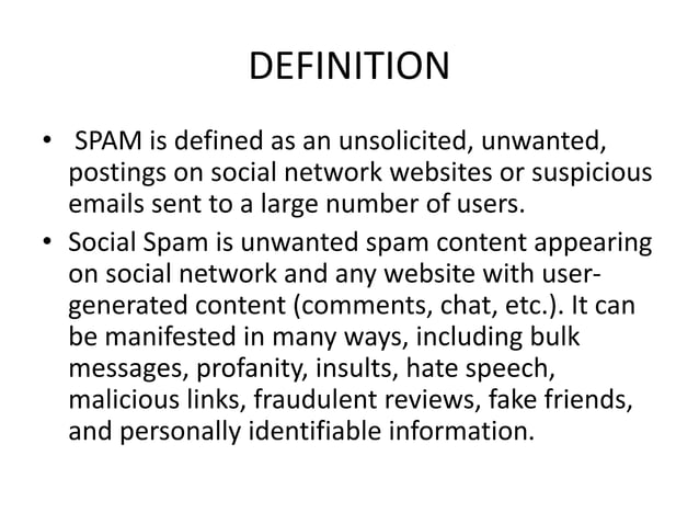 Spamming as cyber crime | PPTX | Email | Internet