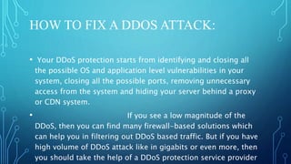 Spamming, spoofing, Dos&DDos attack | PPTX