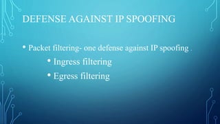 Spamming, spoofing, Dos&DDos attack | PPTX