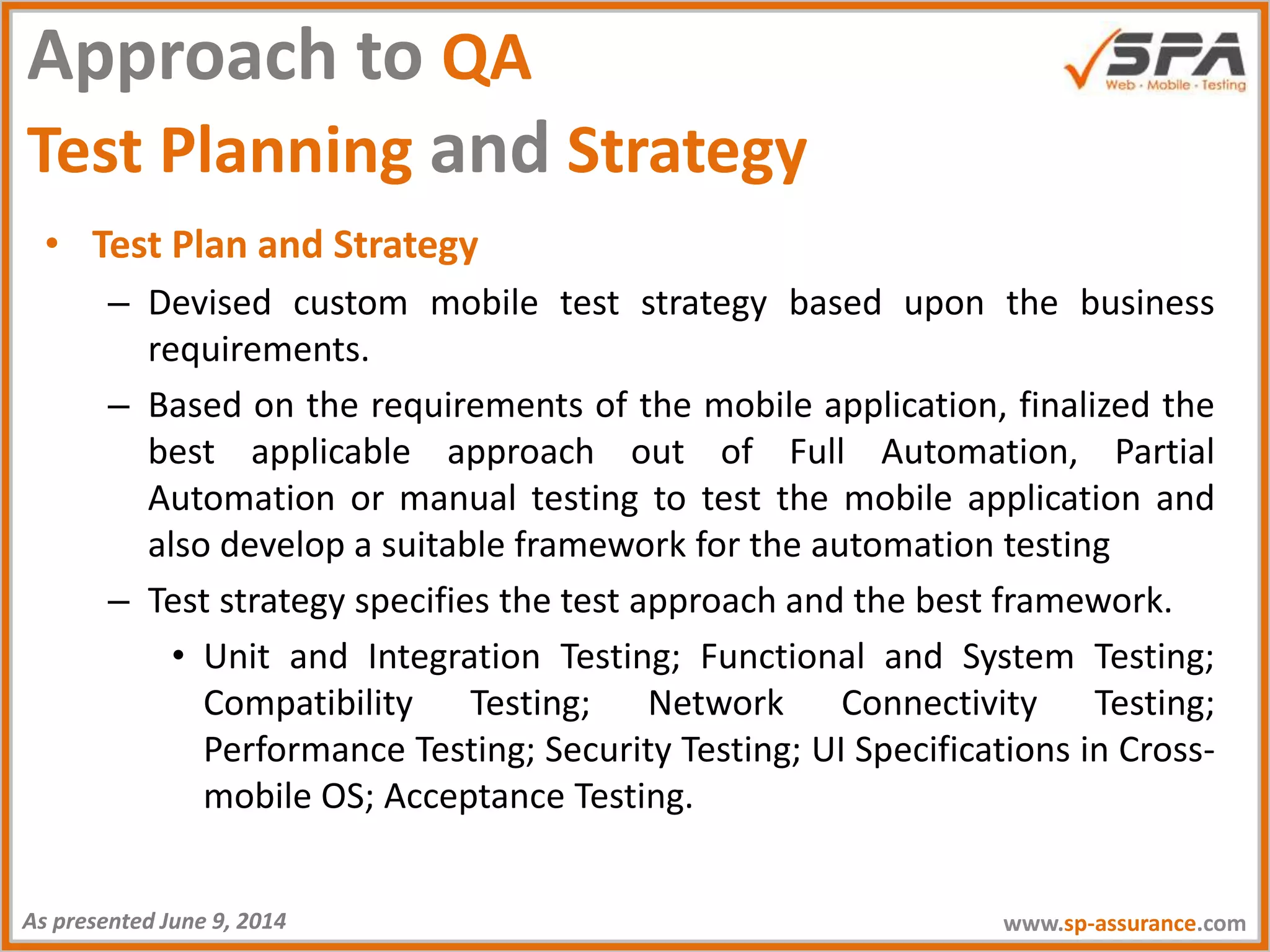 Mobile App Testing Strategy | PPTX