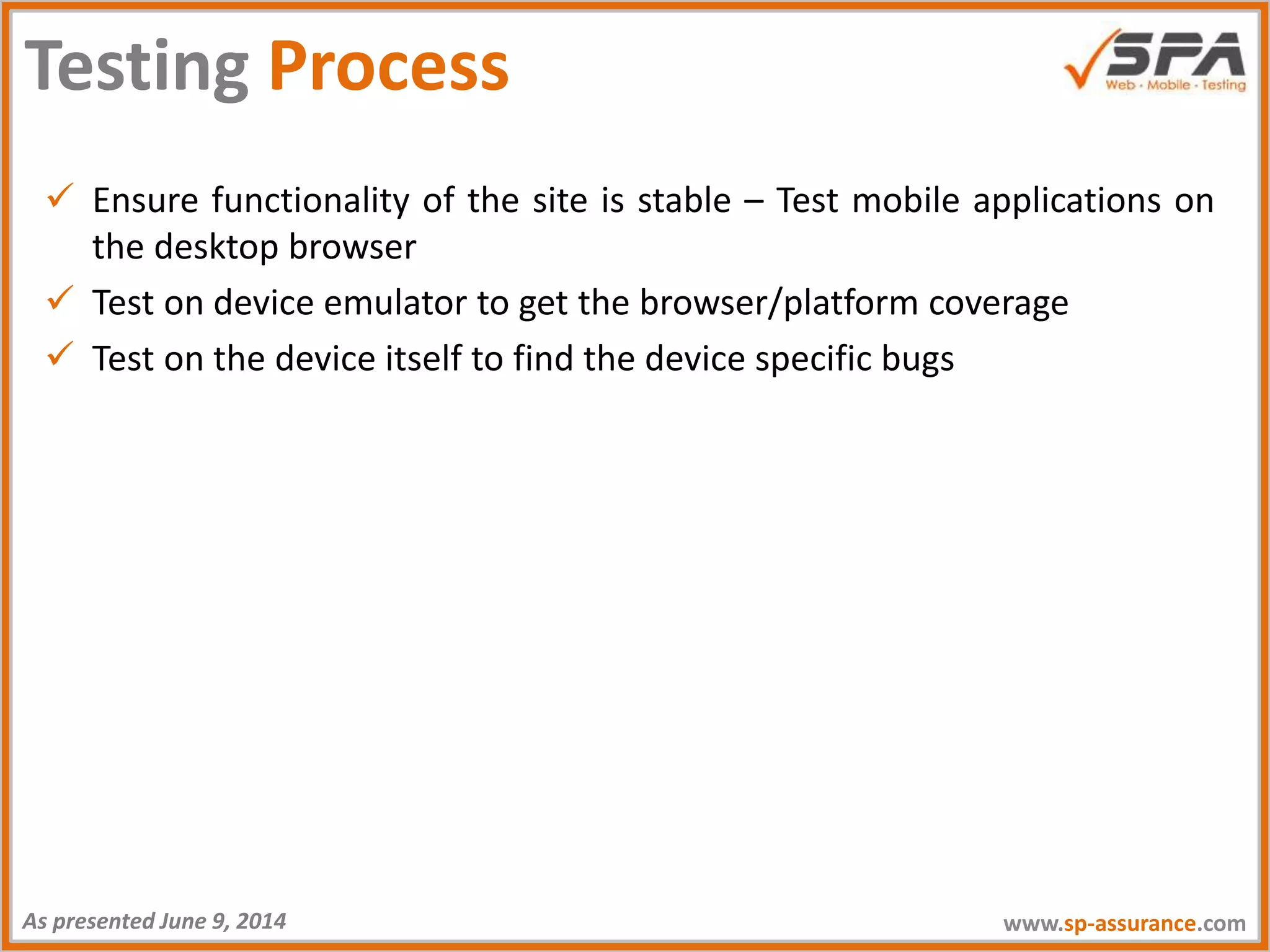Mobile App Testing Strategy | PPTX