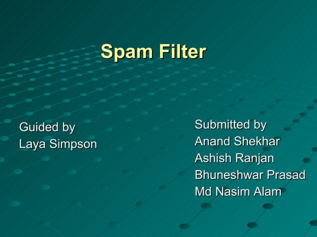 Spam Filter | PPT