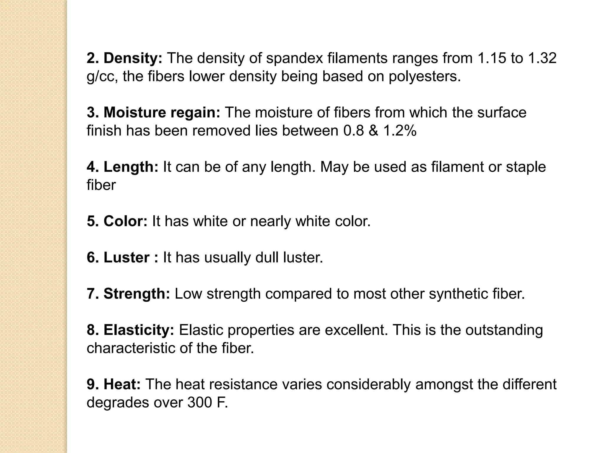 Spandex fiber | PPTX