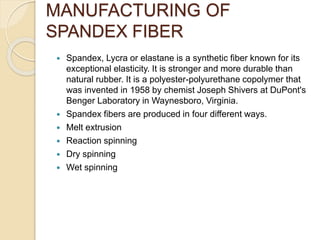 Spandex fiber | PPTX