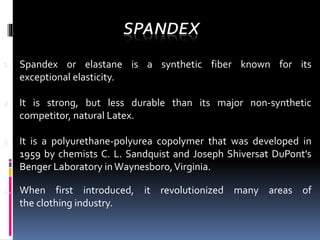 Spandex fiber | PPTX