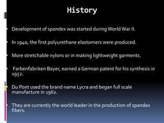 Spandex fiber | PPTX