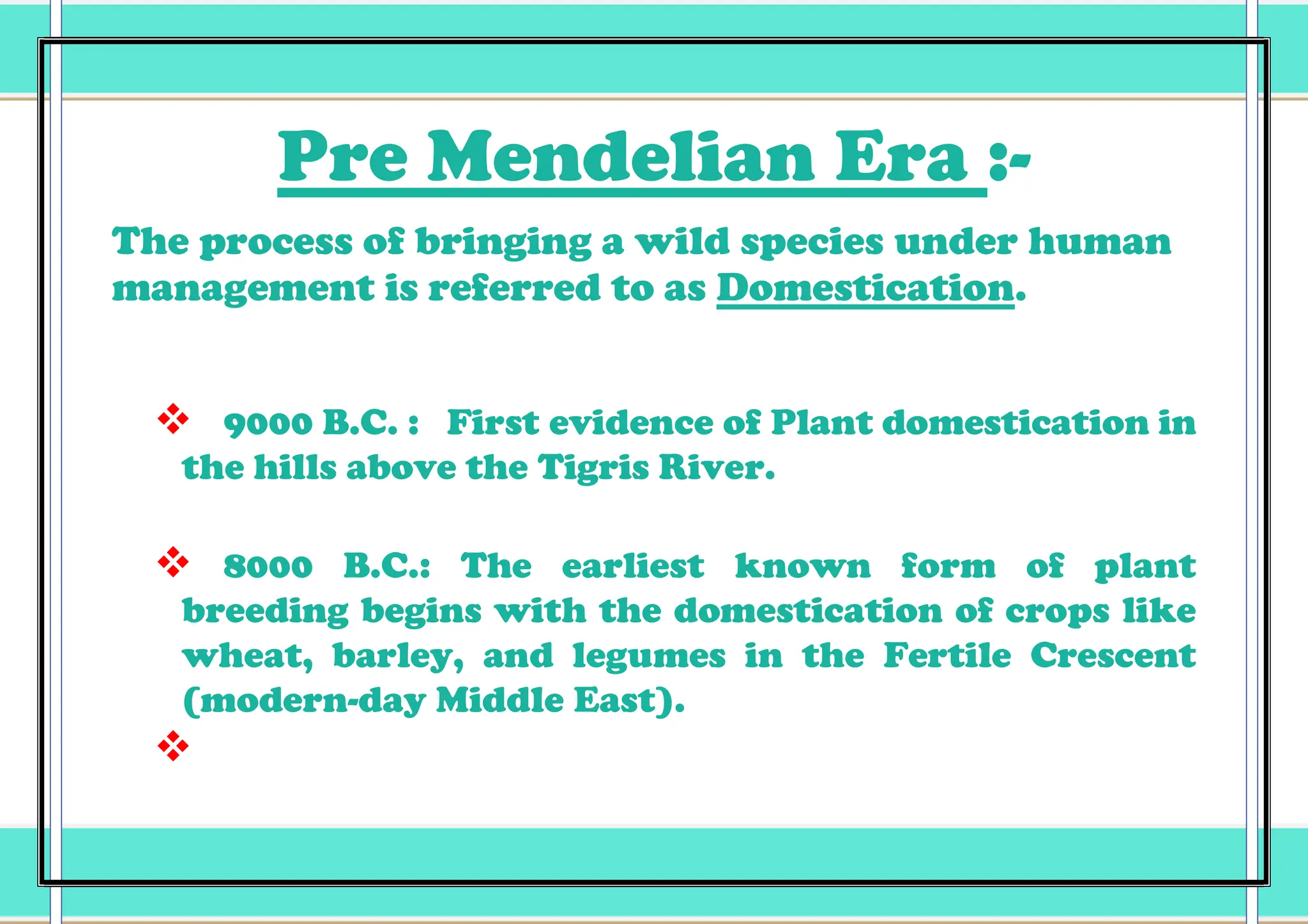 seminar topic history of pre mendian era | PDF